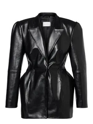 Magda Butrym Leather Blazer - Black