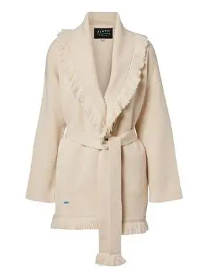 Alanui Fringed Cashmere-cotton Cardigan - White