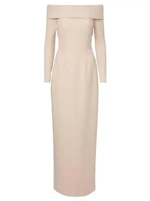 EMILIA WICKSTEAD Nosrat Wool Crêpe Bustier Dress - Beige
