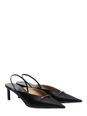TOM FORD T Icon 55 Satin Slingback Pumps - Black