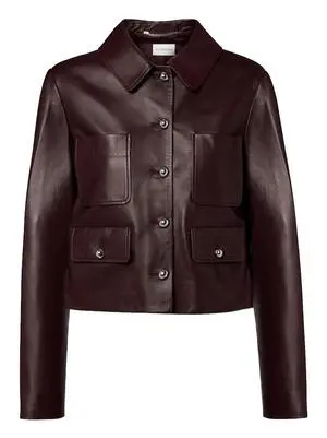 Altuzarra Leather Jacket - Burgundy