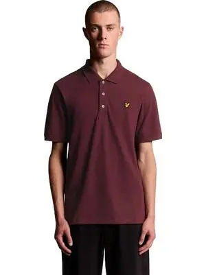 LYLE & SCOTT Plain Polo Shirt Burgundy