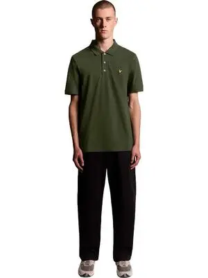 LYLE & SCOTT Plain Polo Shirt - Olive