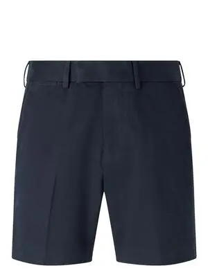 TOM FORD Straight-leg Brushed Cotton-drill Shorts - Blue