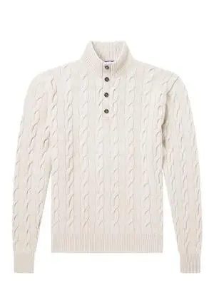Ralph Lauren Purple Label Cable-knit Cashmere Sweater - Neutrals