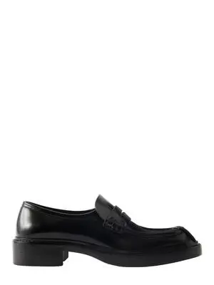 Saint Laurent Harvey Leather Penny Loafers - Black