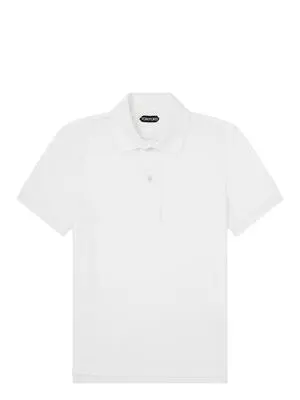 TOM FORD Slim-fit Cotton-blend Terry Polo Shirt - White