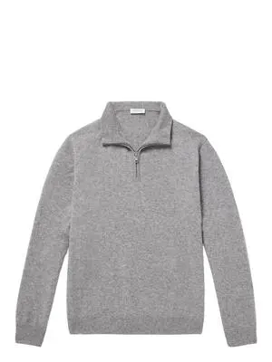Sunspel Cashmere Half-zip Sweater - Gray