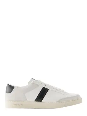 TOM FORD Blake Suede-trimmed Leather Sneakers - White