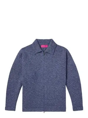 THE ELDER STATESMAN Hunter Cashmere Zip-up Cardigan - Blue