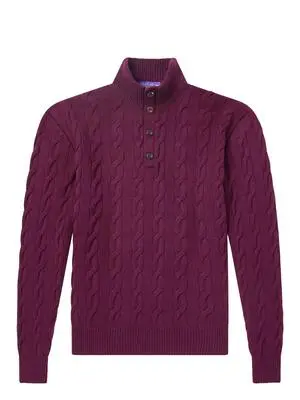 Ralph Lauren Purple Label Cable-knit Cashmere Sweater - Red
