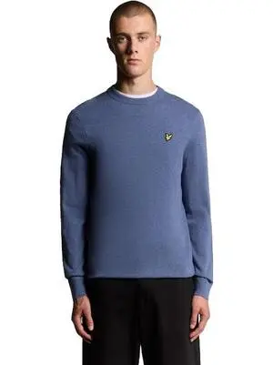 LYLE & SCOTT Lambswool Blend Crew Neck Sweater Graystone Marl