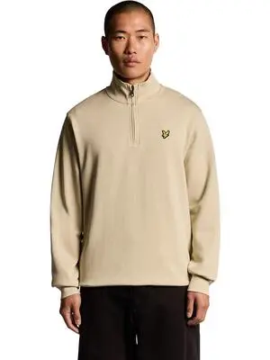 LYLE & SCOTT Loopback Quarter Zip Sweat Grey Taupe