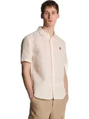 LYLE & SCOTT Hemp Short Sleeve Shirt - Natural