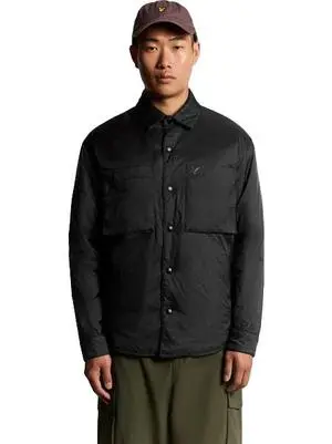 LYLE & SCOTT Long Sleeve Collared Insulated Overshirt Jet Black