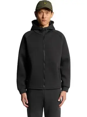 LYLE & SCOTT Neoprene Zip Through Hoodie - Jet Black