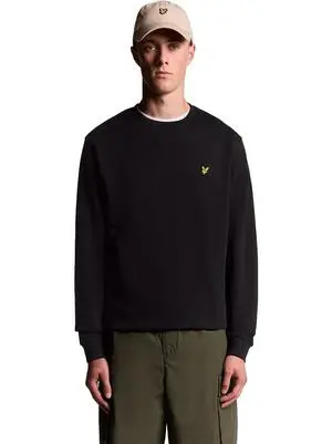 LYLE & SCOTT Crew Neck Cotton Sweater - Jet Black