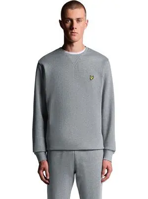 LYLE & SCOTT Crew Neck Cotton Sweater - Mid Grey Marl