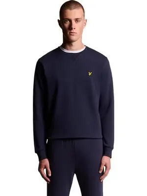 LYLE & SCOTT Crew Neck Cotton Sweater - Navy
