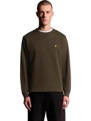 LYLE & SCOTT Crew Neck Cotton Sweater - Olive