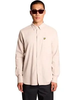 LYLE & SCOTT Long Sleeve Flannel Shirt - Putty