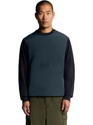 LYLE & SCOTT Half Raglan Hybrid Long Sleeve Sweatshirt - Dark Navy