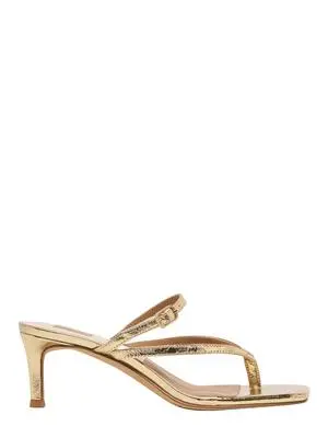 DOLCEVITA Biaga Heels - Gold Distressed Leather