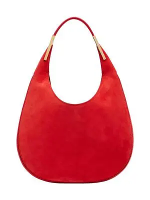 Savette Florence Small Suede Shoulder Bag - Red