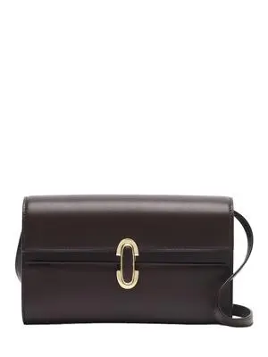 Savette Symmetry Mini Leather Crossbody Bag - Brown