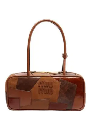 Miu Miu Small Leather Top-handle Bag - Brown