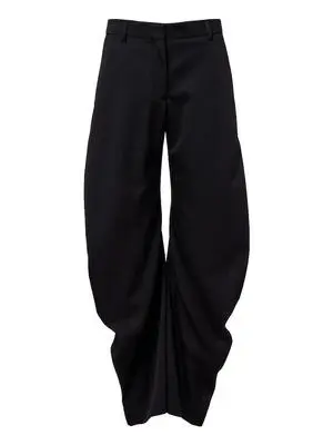 Acne Studios Houndstooth Wool Trousers - Black