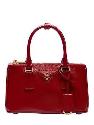 Prada Galleria Mini Leather Top-handle Bag - Red