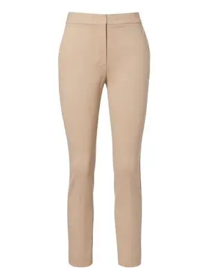 Max Mara Pegno Cropped Slim Fit Jersey Pants - Beige