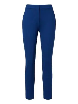 Max Mara Pegno Cropped Slim Fit Jersey Pants - Blue