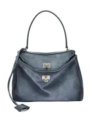 Balenciaga Rodeo Small Suede Top-handle Bag - Grey