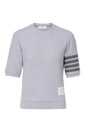 Thom Browne 4-bar Cotton Jersey T-shirt - Grey