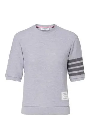 Thom Browne 4-bar Cotton Jersey T-shirt - Grey