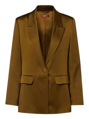 Max Mara Crêpe Satin Blazer - Green