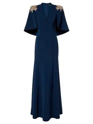 Jenny Packham Embellished Gown - Blue