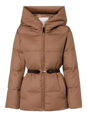 Max Mara The Cube Corona Camel Hair Puffer Jacket - Beige