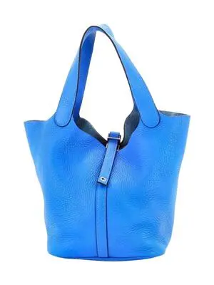 Hermès Picotin Lock Bag Clemence Mm - Blue