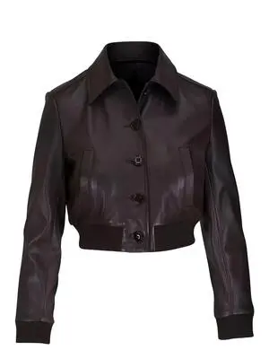 Dorothee Schumacher Collared Cropped Jacket - Brown