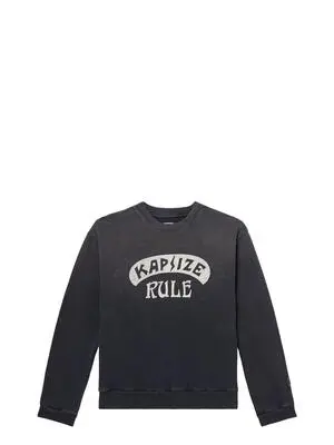 Kapital Printed Cotton-jersey Sweatshirt - Black