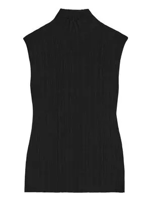 Proenza Schouler Federica Ribbed-knit Top - Black