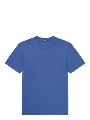 TOM FORD Lyocell And Cotton-blend T-shirt - Blue