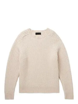 NILI LOTAN Demitry Open-Knit Sweater Ivory