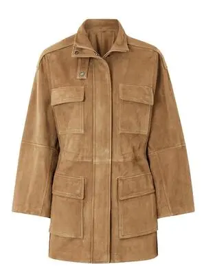 Brunello Cucinelli Suede Safari Jacket - Brown