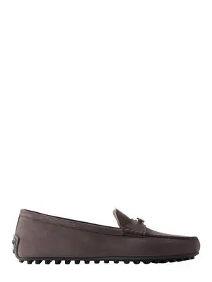TOD'S Gomma 10l Suede Loafers - Brown