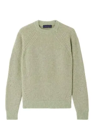 Sease Cashmere Ribbed Sweater - Green