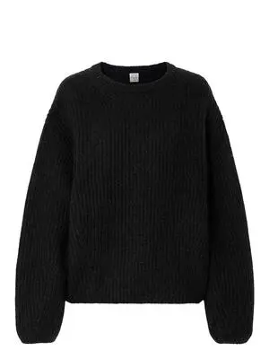 TOTEME Ribbed Mohair-blend Sweater - Black